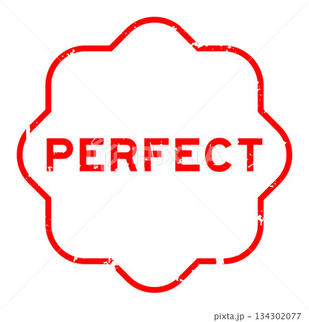 Grunge red perfect word square rubber seal...のイラスト素材 [134302077] - PIXTA