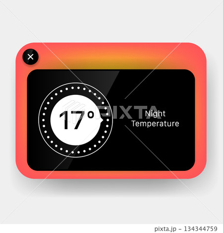 Smart Thermostat Room Temperature Control App...のイラスト素材 [134344759] - PIXTA