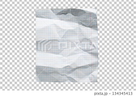 Wrinkled school notebook sheet with creased...のイラスト素材 [134345413] - PIXTA