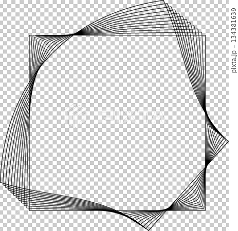 Square shape line warp effect. Technology elementのイラスト素材 [134381639 ...