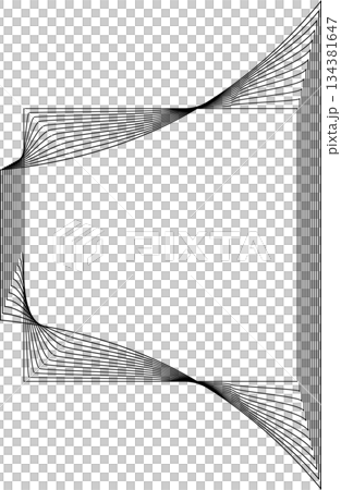Square shape line warp effect. Technology elementのイラスト素材 [134381647 ...