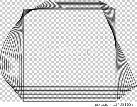 Square shape line warp effect. Technology elementのイラスト素材 [134381658 ...