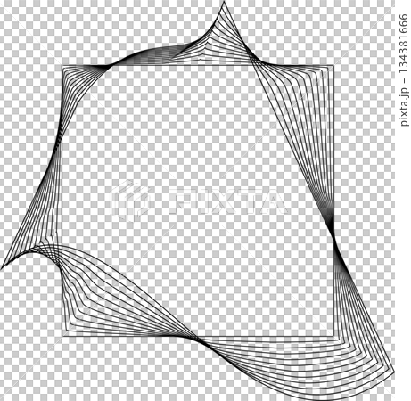 Square shape line warp effect. Technology elementのイラスト素材 [134381666 ...