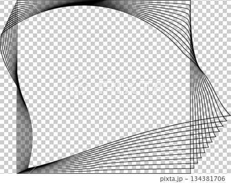 Square shape line warp effect. Technology elementのイラスト素材 [134381706 ...