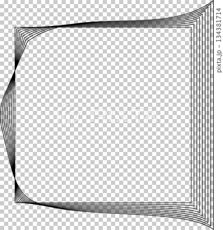 Square shape line warp effect. Technology elementのイラスト素材 [134381714 ...