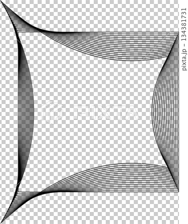 Square shape line warp effect. Technology elementのイラスト素材 [134381731 ...
