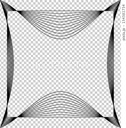 Square shape line warp effect. Technology elementのイラスト素材 [134381734 ...