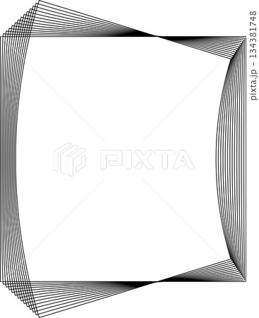 Square shape line warp effect. Technology elementのイラスト素材 [134381748 ...