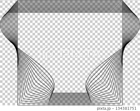 Square shape line warp effect. Technology elementのイラスト素材 [134381751 ...