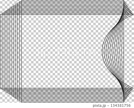 Square shape line warp effect. Technology elementのイラスト素材 [134381756 ...