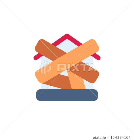 eviction vector icon. real estate icon flat...のイラスト素材 [134384164] - PIXTA