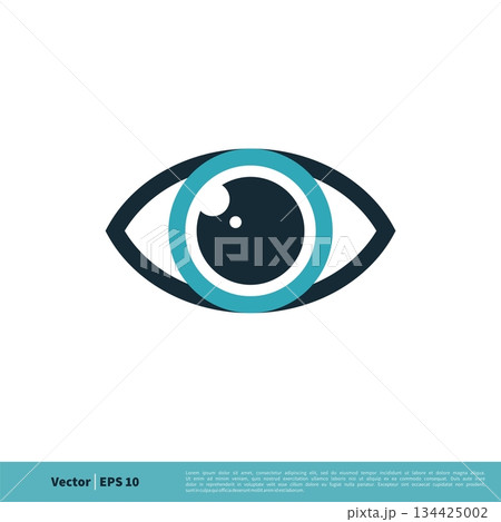 Eyeball Vision Icon Vector Logo Template...のイラスト素材 [134425002] - PIXTA