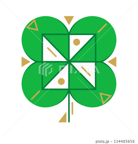Geometric Shamrock Illustrationのイラスト素材 [134485658] - PIXTA