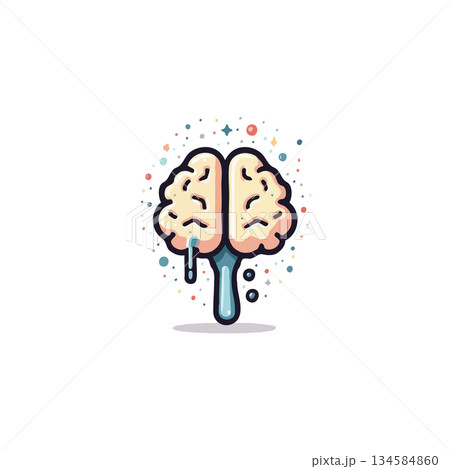 Abstract human brain representation with...のイラスト素材 [134584860] - PIXTA