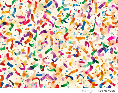 Colorful Confetti Celebrationのイラスト素材 [134707530] - PIXTA