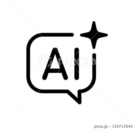 AI star chat icon. Artificial intelligence...のイラスト素材 [134713944] - PIXTA
