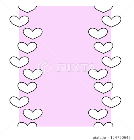 heart line Valentine's Day Frame seamless...のイラスト素材 [134730645] - PIXTA