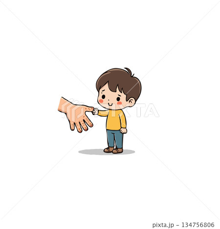 Cartoon illustration depicting connection and...のイラスト素材 [134756806] - PIXTA