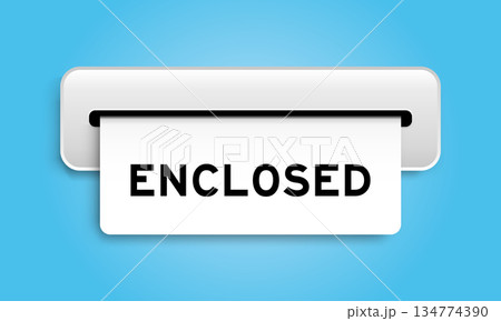 White coupon banner with word enclosed from...のイラスト素材 [134774390] - PIXTA