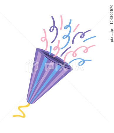Party popper burst design elementのイラスト素材 [134805676] - PIXTA