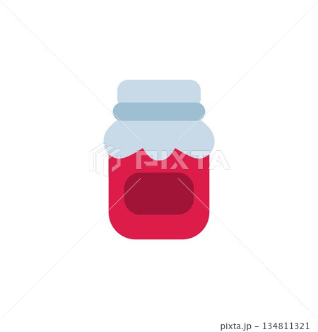 jam bottle vector icon flat style. perfect use...のイラスト素材 [134811321 ...