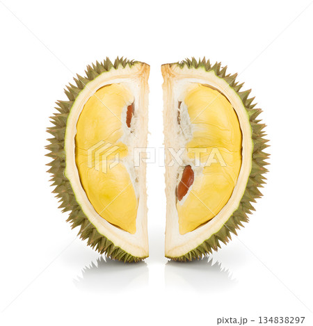 Durian Fruit Slice Displayed Verticallyのイラスト素材 [134838297] - PIXTA