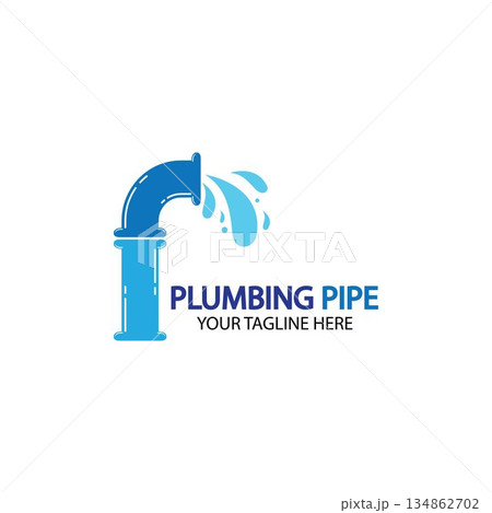 Pipe Plumbing logo vector Design...のイラスト素材 [134862702] - PIXTA