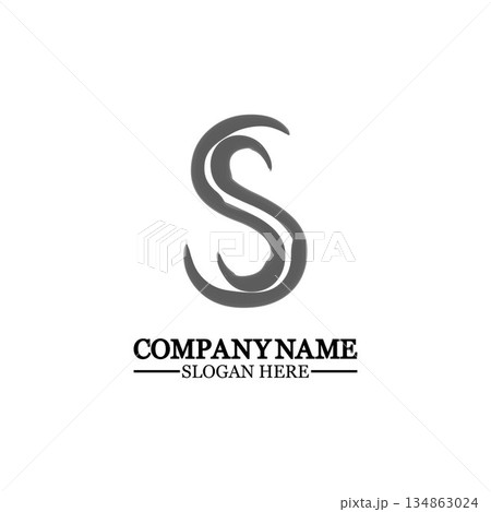 grunge letter S, vector design element,S grungy...のイラスト素材 [134863024 ...