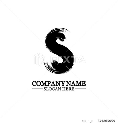 grunge letter S, vector design element,S grungy...のイラスト素材 [134863059 ...