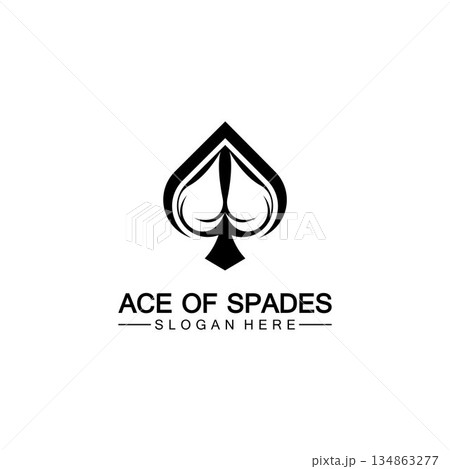 Ace of Spades icon logo design. Flat related...のイラスト素材 [134863277] - PIXTA