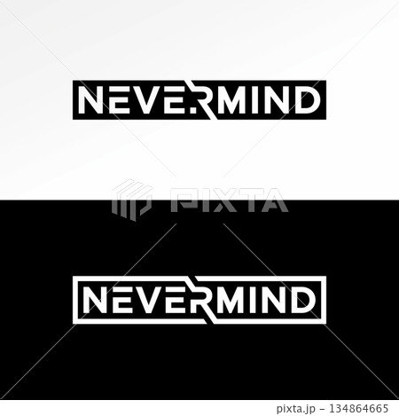 Nevermind text line overlap word message youth...のイラスト素材 [134864665 ...