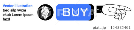 E-commerce, branding, digital marketing, user...のイラスト素材 [134885461] - PIXTA