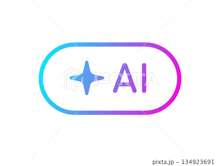 AI star oval icon. Artificial intelligence...のイラスト素材 [134923691] - PIXTA