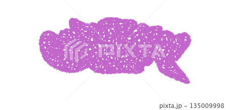 Purple crayon squiggle speech bubble in a...のイラスト素材 [135009998] - PIXTA