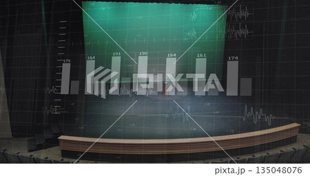 Displaying projected bar chart on projection...のイラスト素材 [135048076] - PIXTA