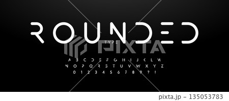 Rounded Font Logo Alphabet Vector English...のイラスト素材 [135053783] - PIXTA