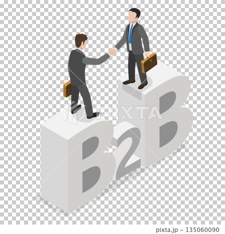 3D Isometric Flat Illustration of B2B Business...のイラスト素材 [135060090 ...