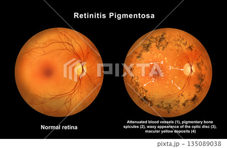Retinitis pigmentosa, illustrationのイラスト素材 [135089038] - PIXTA