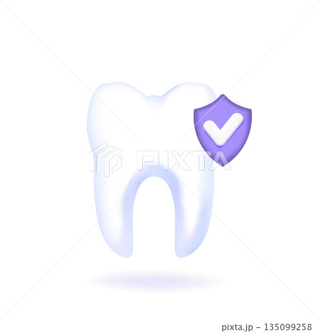 Tooth check 3D icon. Vector illustrations.のイラスト素材 [135099258] - PIXTA