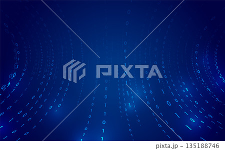 futuristic binary code firewall tech concept...のイラスト素材 [135188746] - PIXTA
