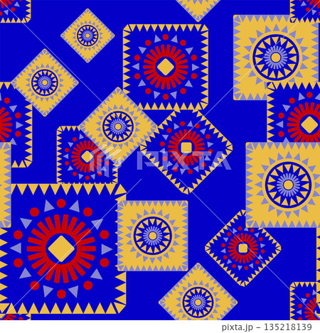 Mexican background - multi-colored Latin...のイラスト素材 [135218139] - PIXTA