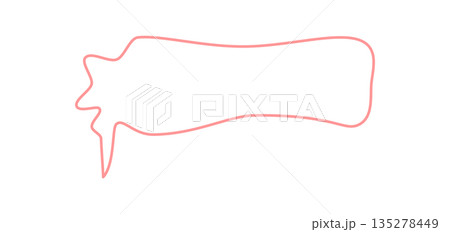 Wavy hand drawn speech balloon outline in a box...のイラスト素材 [135278449 ...