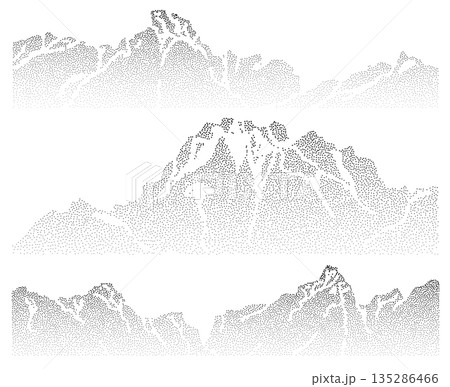 Grain mountain background with blue dot textureのイラスト素材 [135286466] - PIXTA
