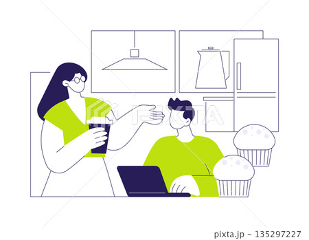 Office kitchen isolated cartoon vector...のイラスト素材 [135297227] - PIXTA