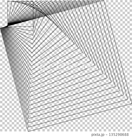 Square dynamic geometric shapes. Overlapping...のイラスト素材 [135298688] - PIXTA