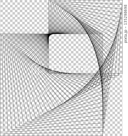 Square dynamic geometric shapes. Overlapping...のイラスト素材 [135298698] - PIXTA