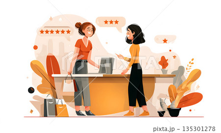 Customer loyalty through transparency conceptのイラスト素材 [135301278] - PIXTA