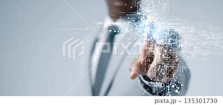 B2B technology leader half body portrait...のイラスト素材 [135301730] - PIXTA