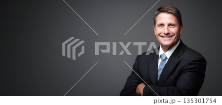 Banking and finance leader half body portrait...のイラスト素材 [135301754] - PIXTA