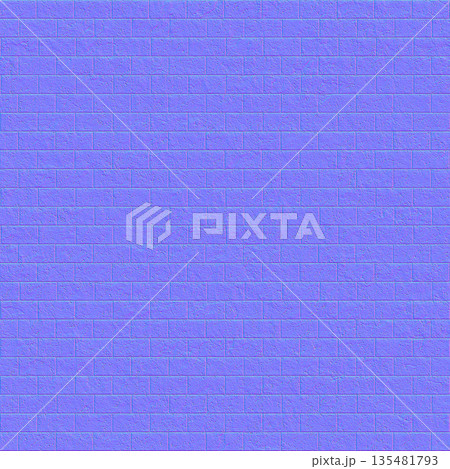 Miniature Rectangular Brick Wall Normal Map for...のイラスト素材 [135481793 ...